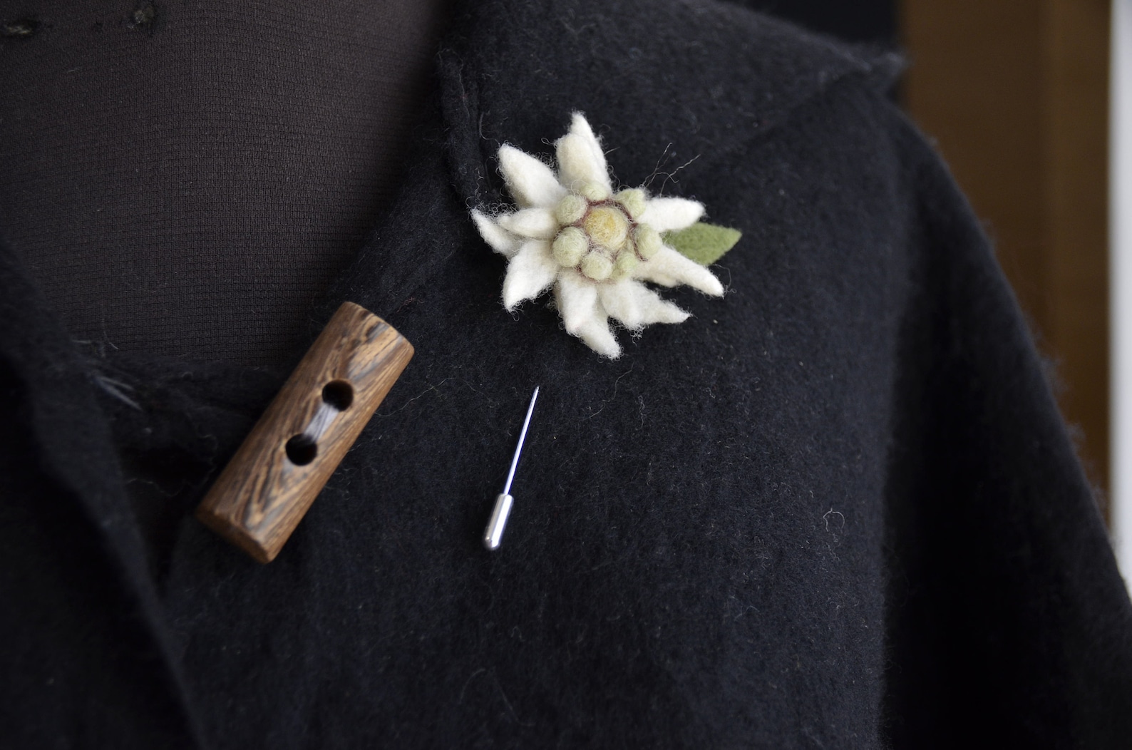Needle Felt Edelweiss Lapel Pin Wedding Boutoniere Handmade - Etsy