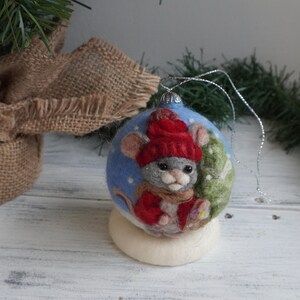 One or Set Felt Christmas Ball With Forest Animals, Hedgehog, Bear, Fox ...