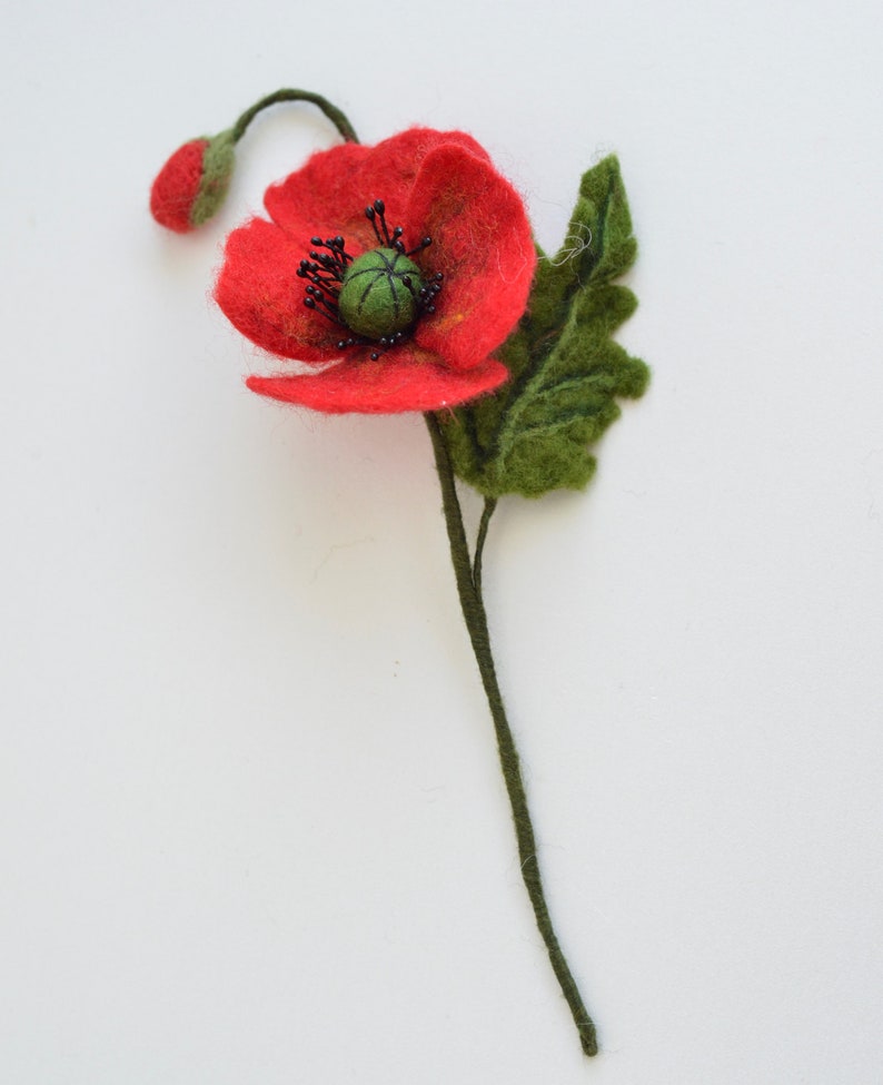 One or More Bright Red Poppy Long Stem for Bouquet for Home - Etsy