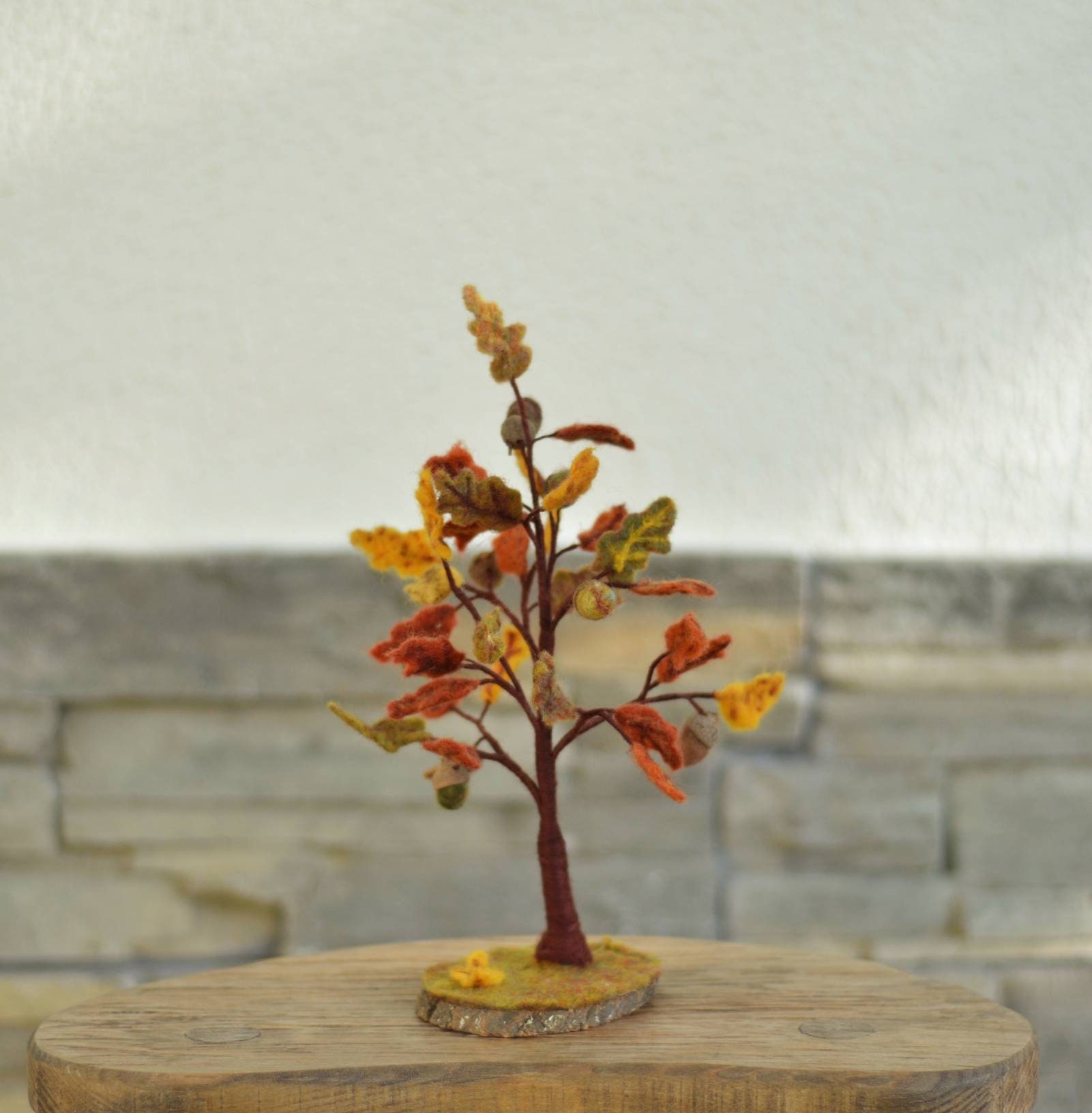 Small Handmade Felt Oak Tree for Home Fall Decor 25cm 10in | Etsy