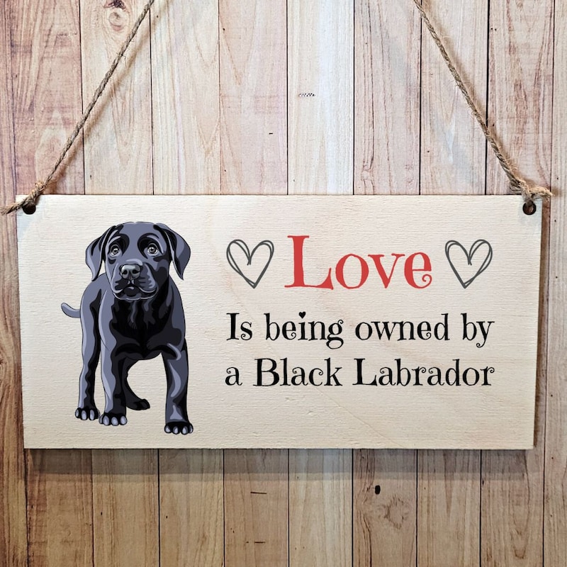 Black Lab Wooden Signs - Etsy UK