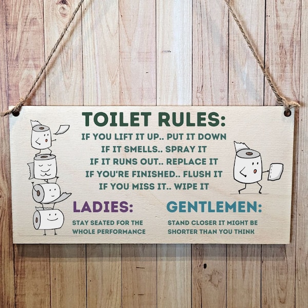 Funny Toilet Sign - Etsy UK