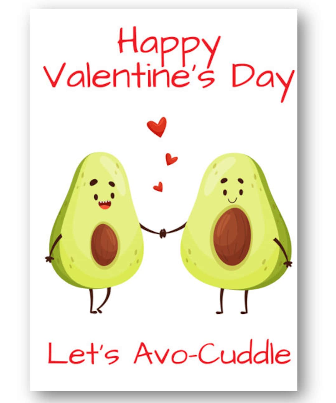 Second Ave Funny Cute Let's Avo-cuddle Pun Valentine's - Etsy