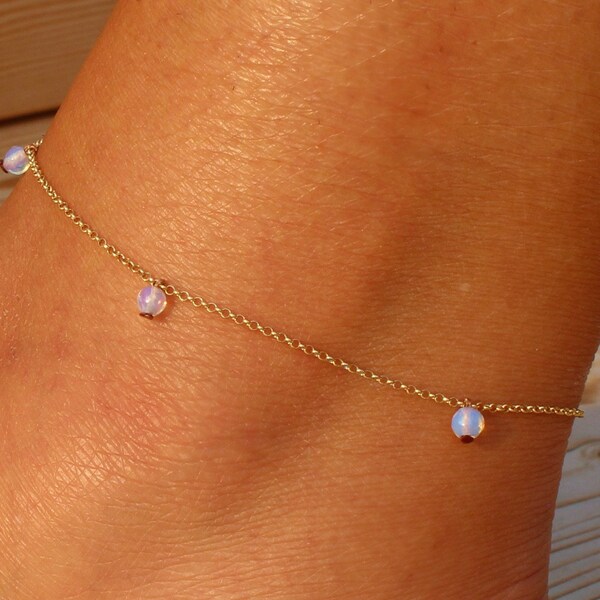 Moonstone Anklet - Etsy