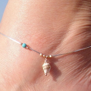 Sea Shell Anklet, Dainty Anklet, Anklet for Women, Silver Anklet ...