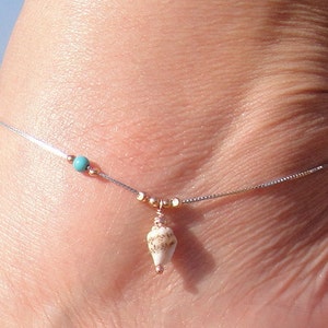 Shell Anklet, Turquoise Anklets for Women, Boho Ankle Bracelet ...