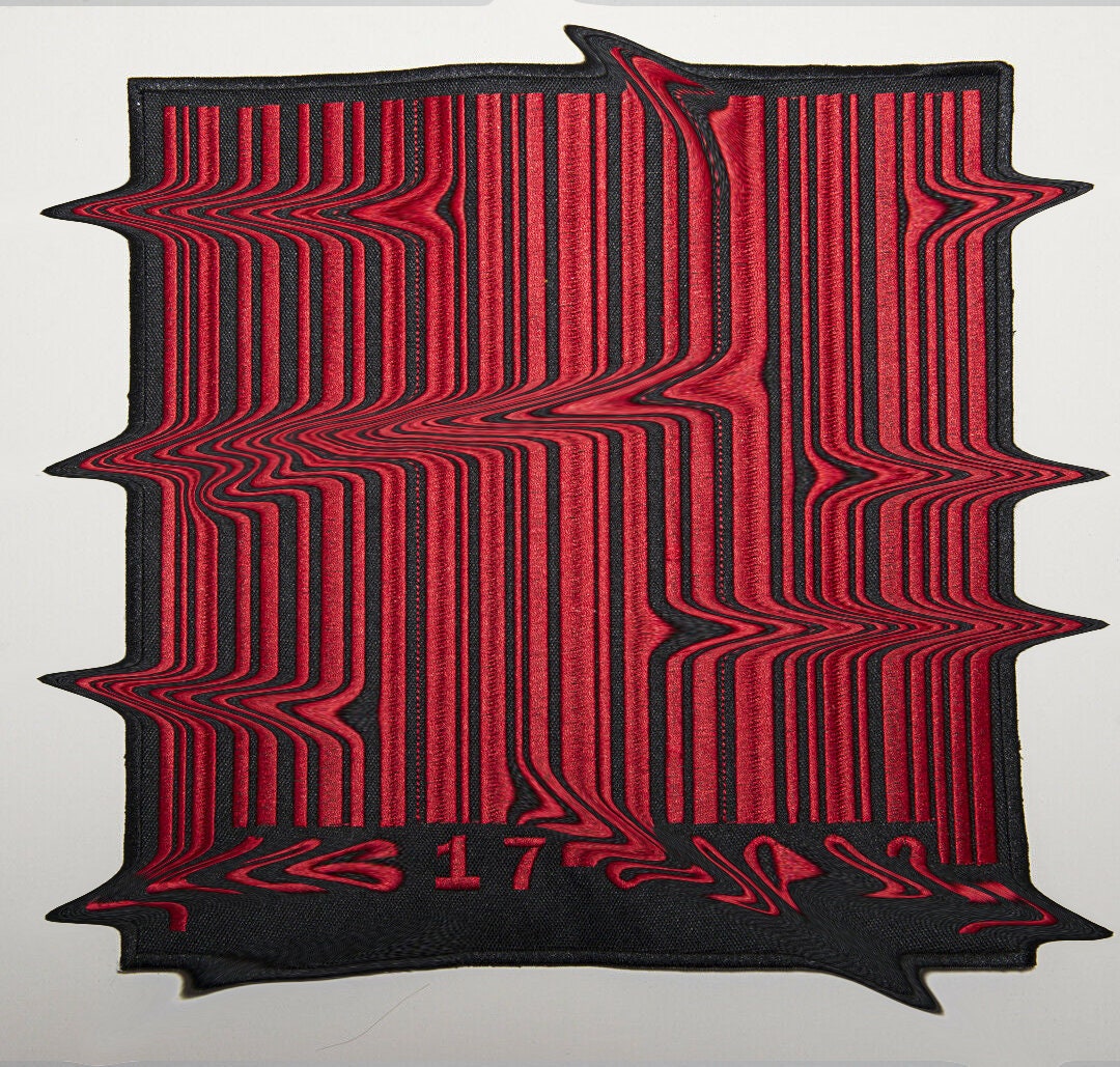 Heavy Metal Red Barcode Patch Big 10.5in X 10.5in Jumpsuit Halloween - Etsy