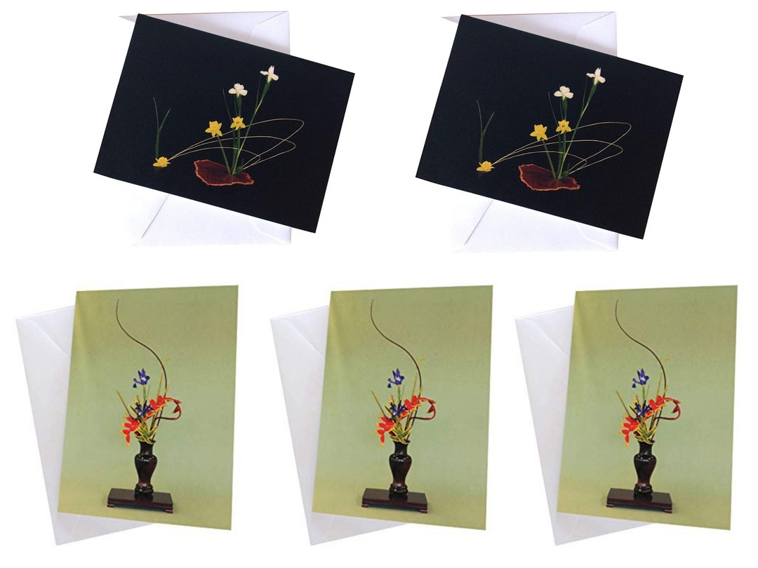 Large Sympathy Card Variety Pack, Original Art Floral Note Cards Set ...