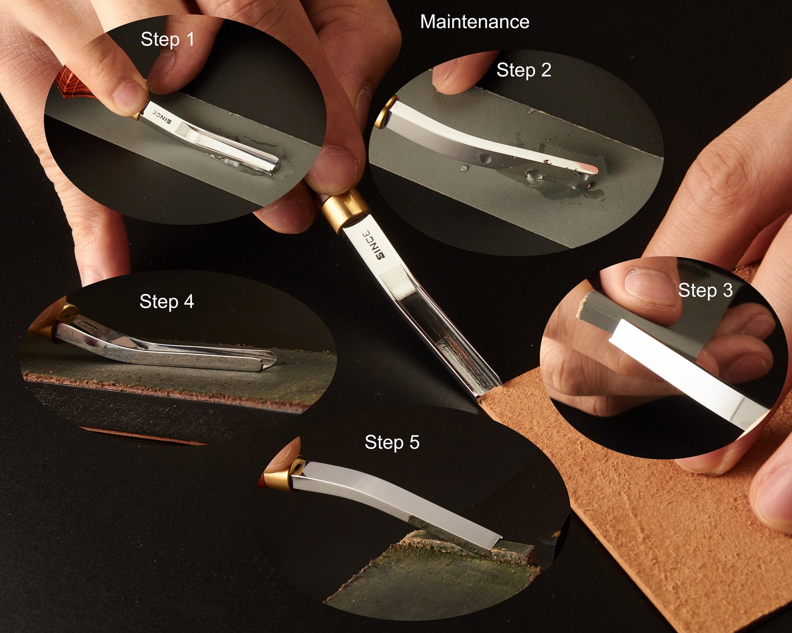 6mm Edge Skiving Tool: Hand Working Leather Edger for Left or Right ...