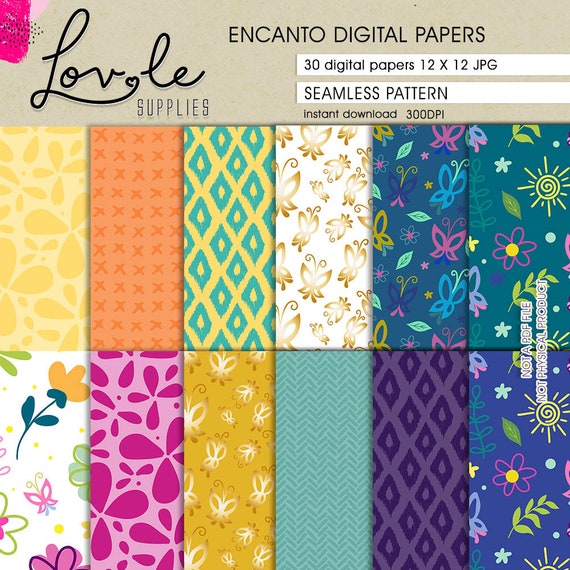 Digital papers seamless patterns Art & Collectibles Drawing ...