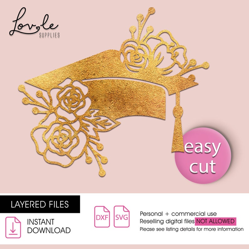 Graduation Cake Topper SVG 2022 Class of 2022 SVG Floral - Etsy