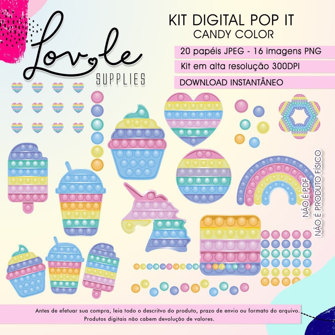 Pop It Digital Clipart Pop It Candy PNG Pop It Clipart Pop It - Etsy ...