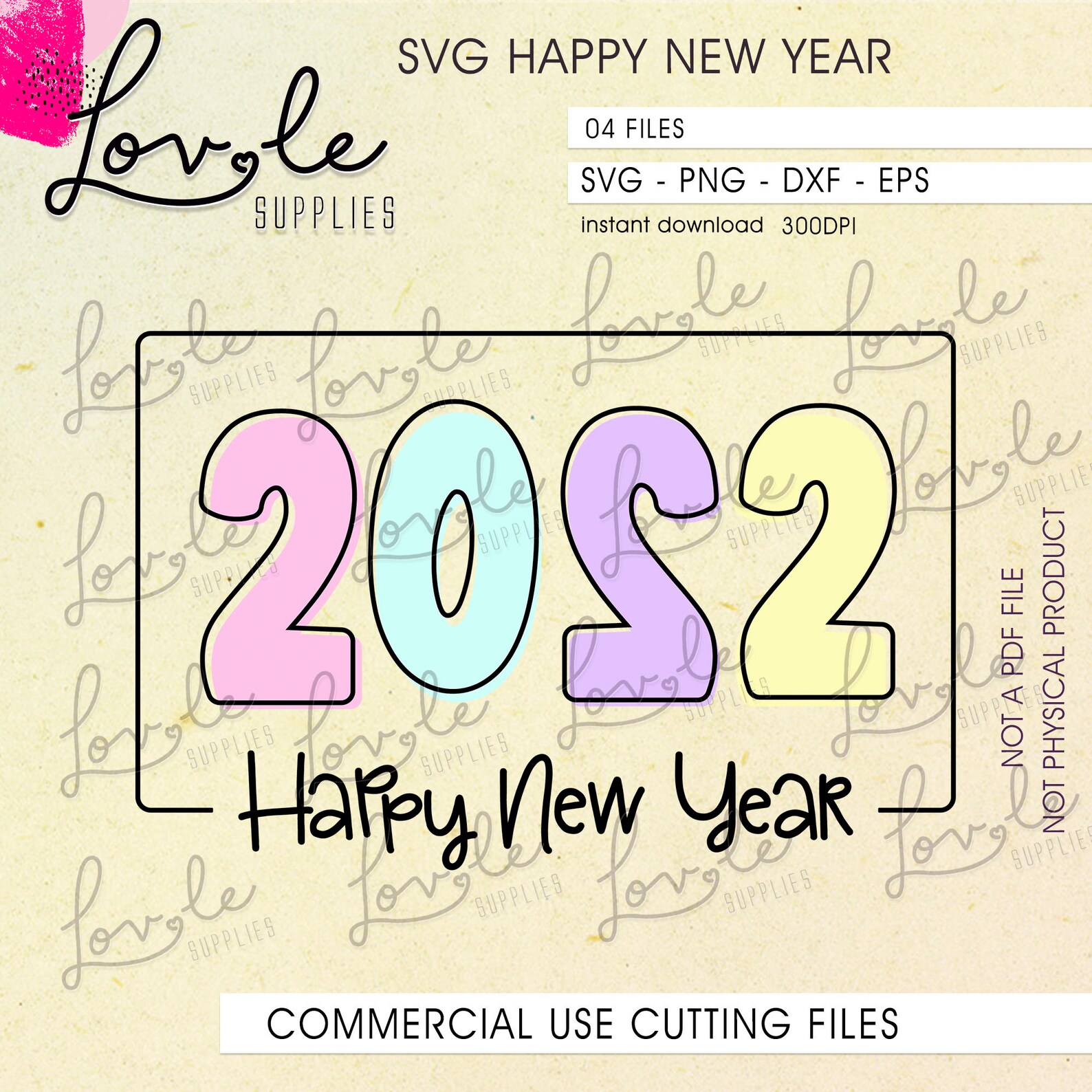 2022 SVG 2022 Happy New Year Svg Happy New Year 2022 SVG - Etsy