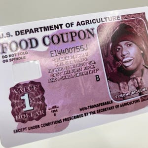 Tap to Pay Food Coupon Skin Card-funny Tyrone Biggums Debit Card ...