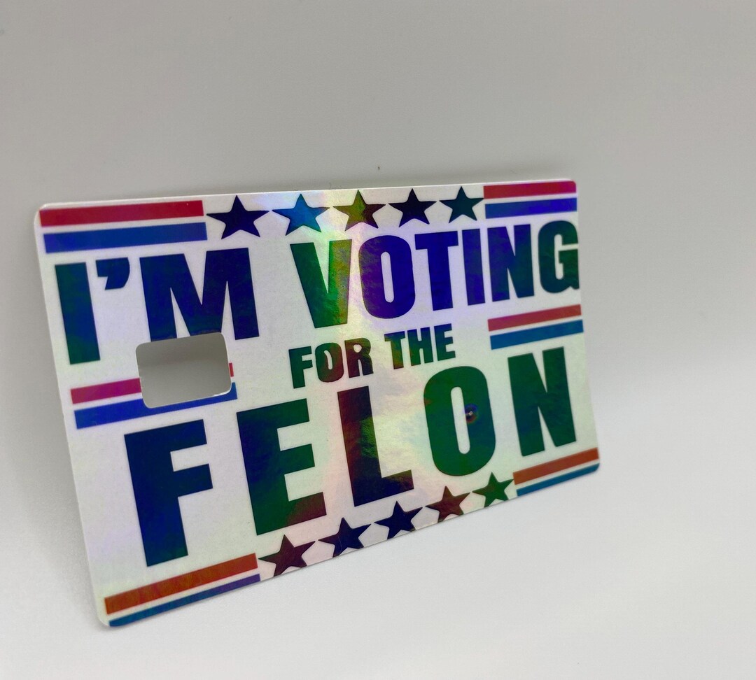 TAP TO PAY Donald Trump Holographic Laminate Credit Card Skin-felon ...