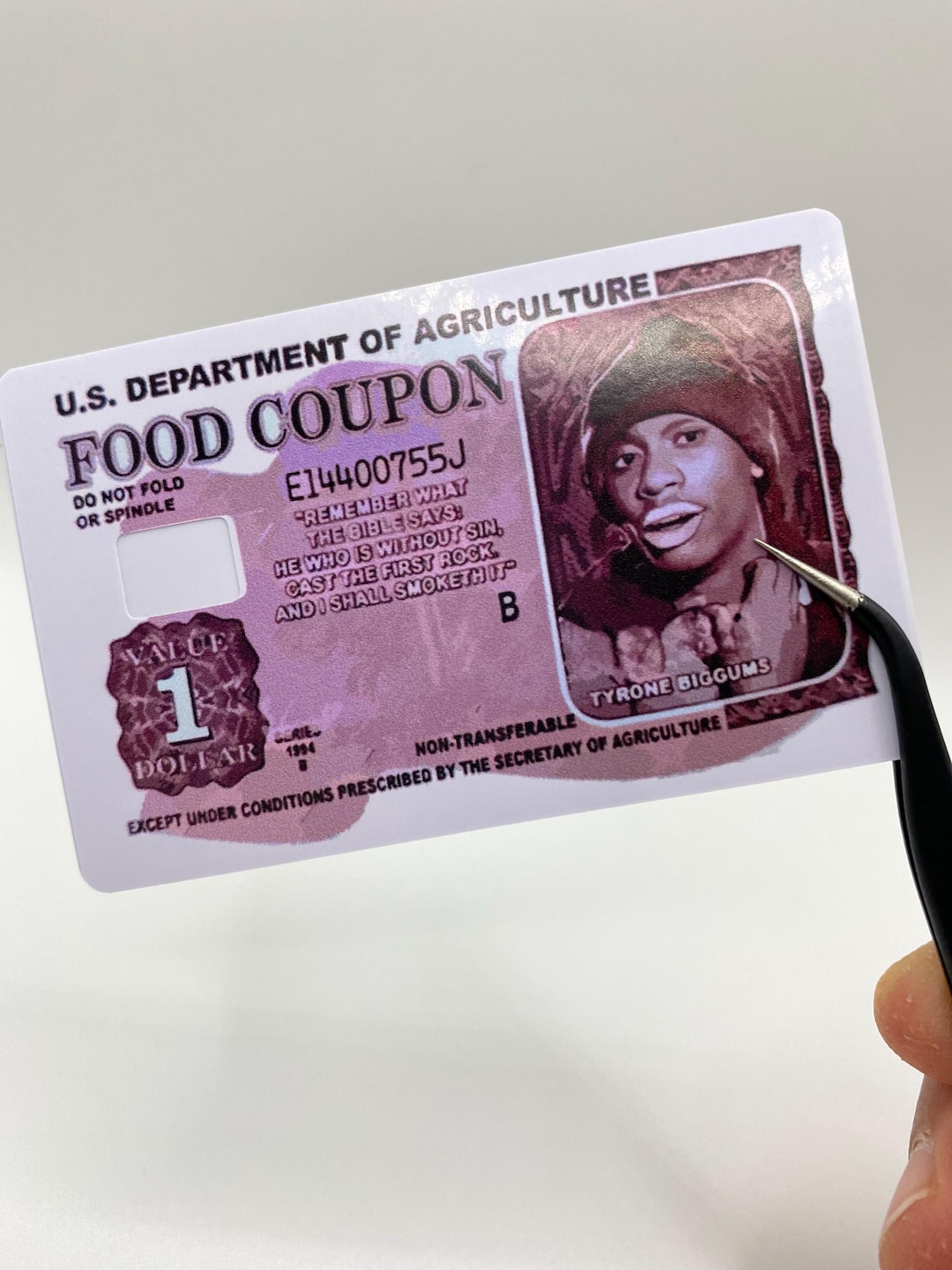 Tap to Pay Food Coupon Skin Card-funny Tyrone Biggums Debit Card ...