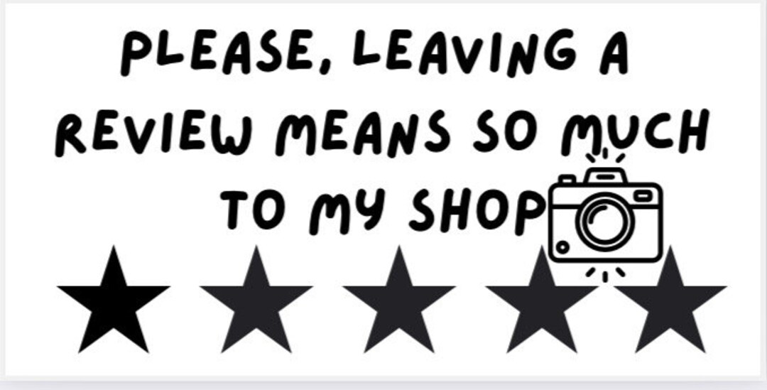 Thermal-sticker Design please Leaving a Review 2.25 X 1.25 Size ...