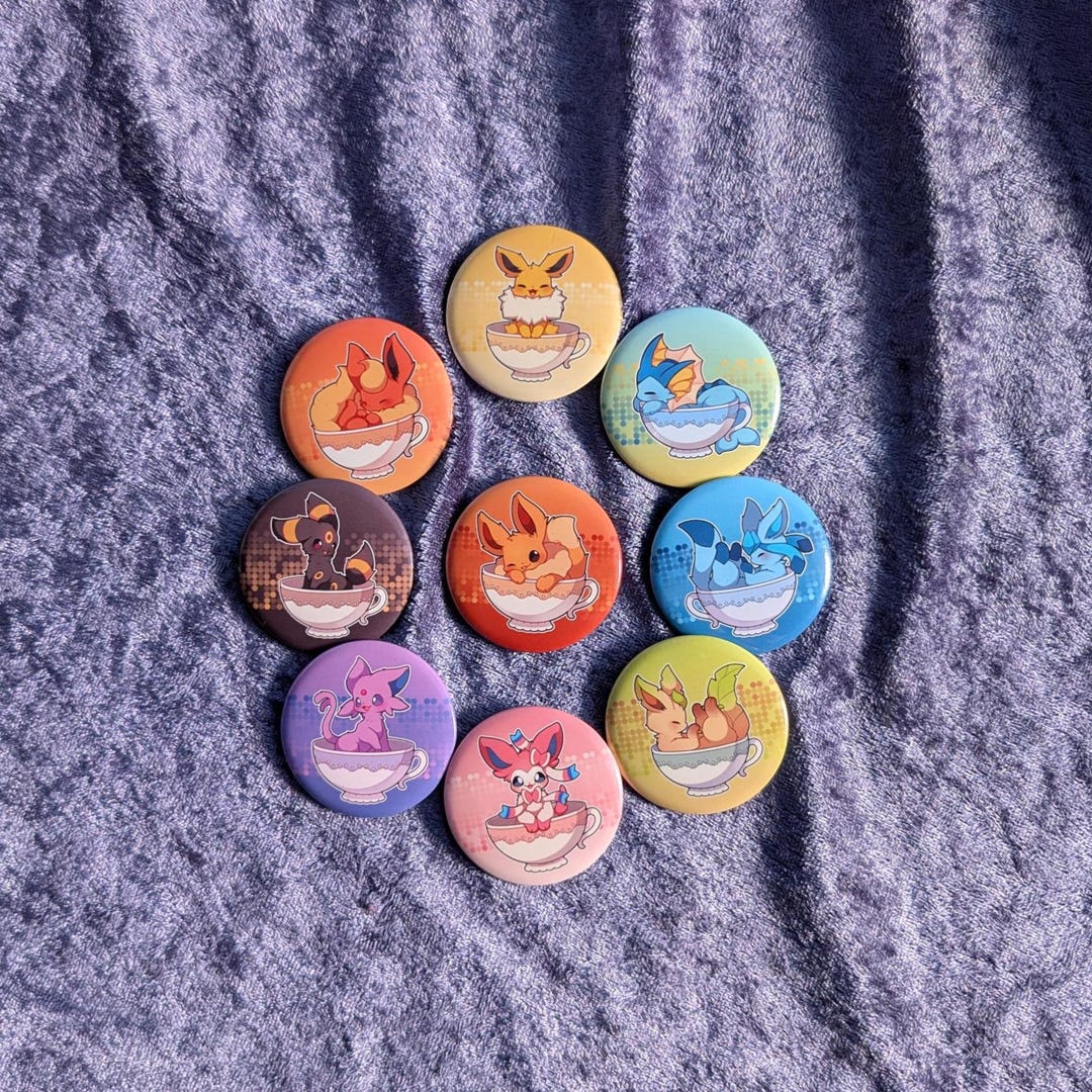 E'eveelution 4,4cm Badges - Etsy