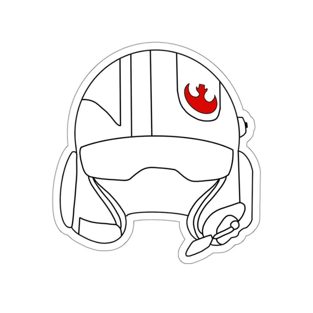 Luke Skywalker Pilot Helmet Sticker, Star Wars Merch - Etsy