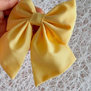 Yellow Gingham School Bow, Yellow School Bow, Yellow Bow Clip, Summer ...
