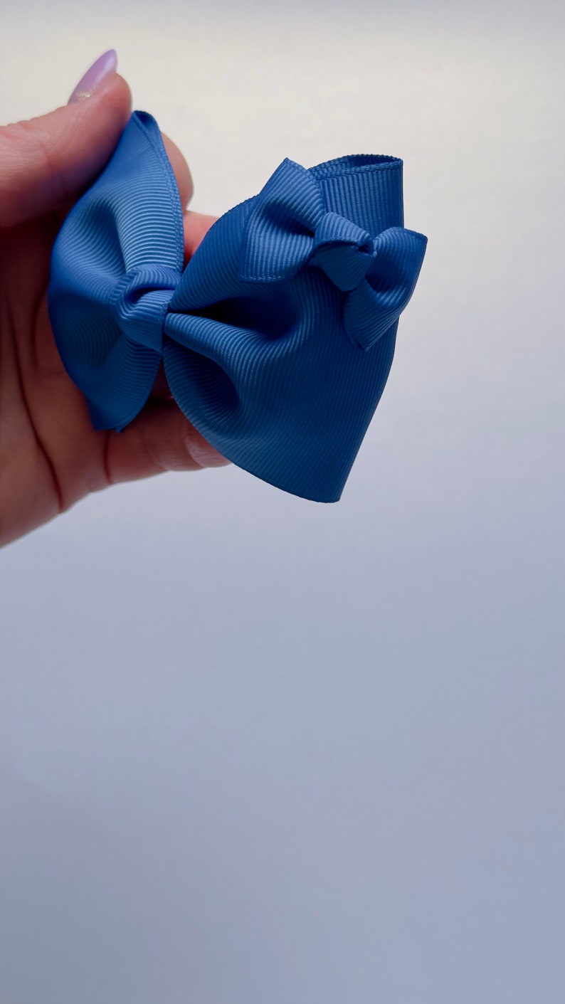 Royal Blue and White School Bows, Large School Bows, Tuxedo Bows/ Any ...