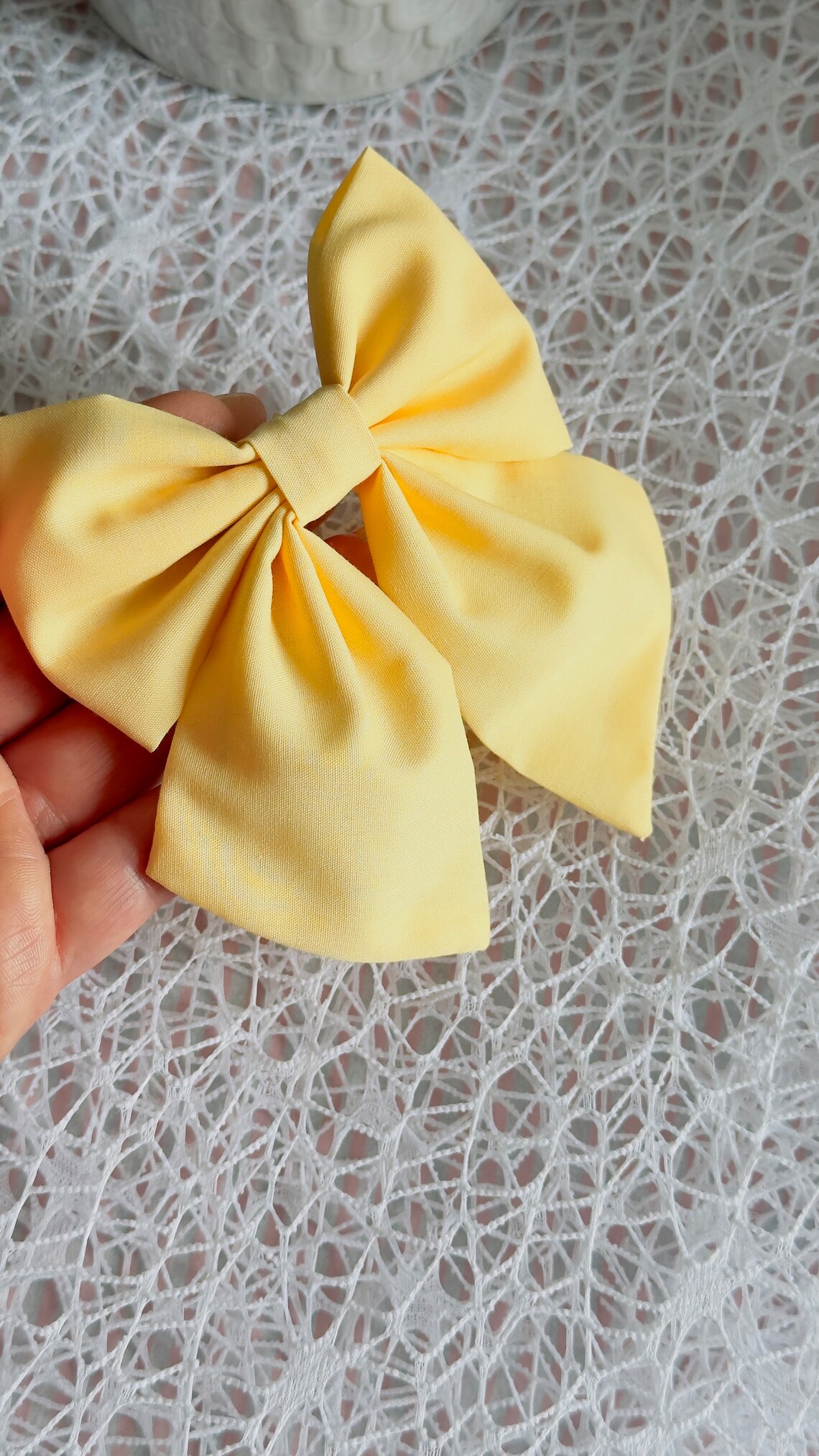 Yellow Gingham School Bow, Yellow School Bow, Yellow Bow Clip, Summer ...