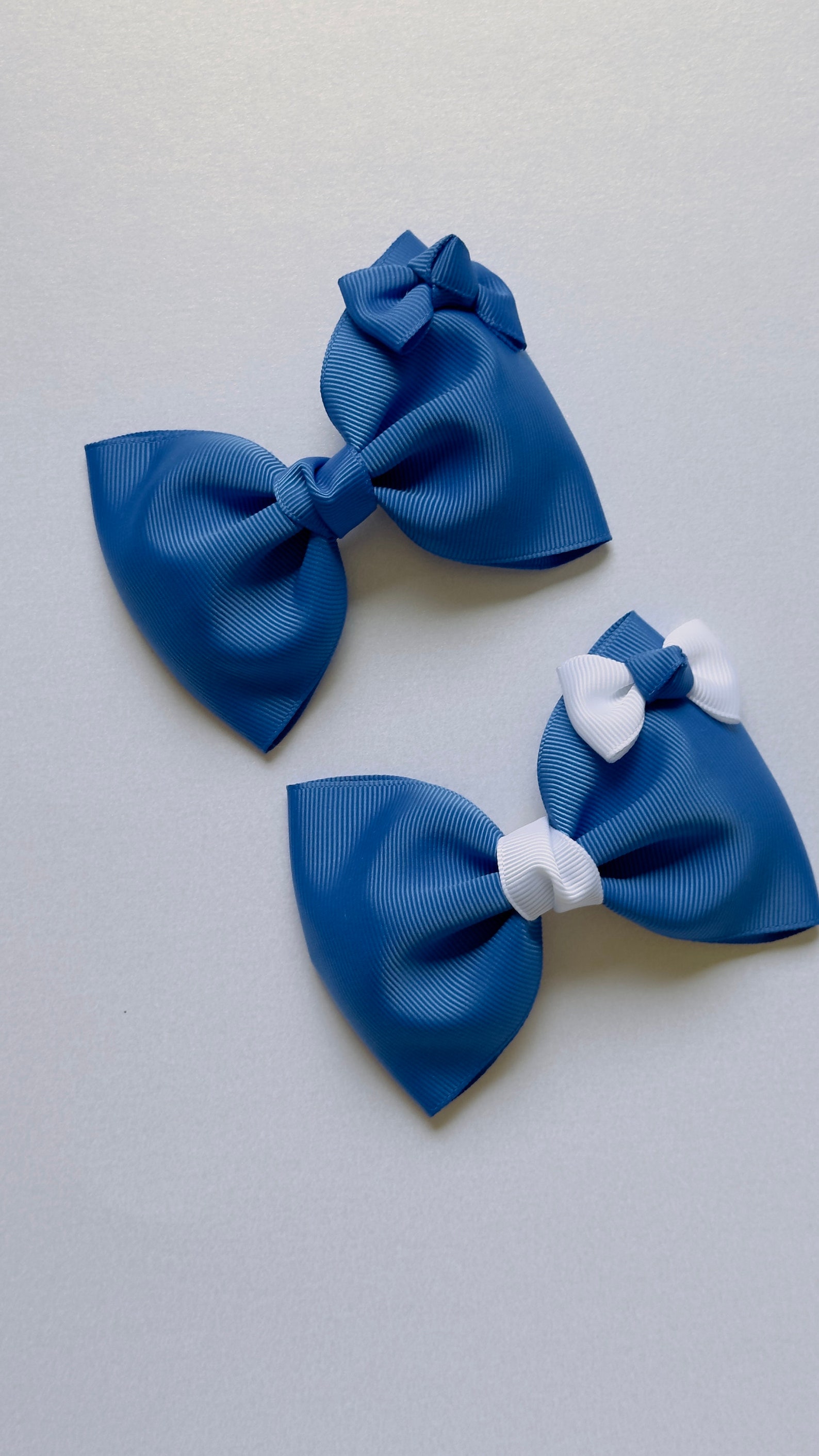 Royal Blue and White School Bows, Large School Bows, Tuxedo Bows/ Any ...