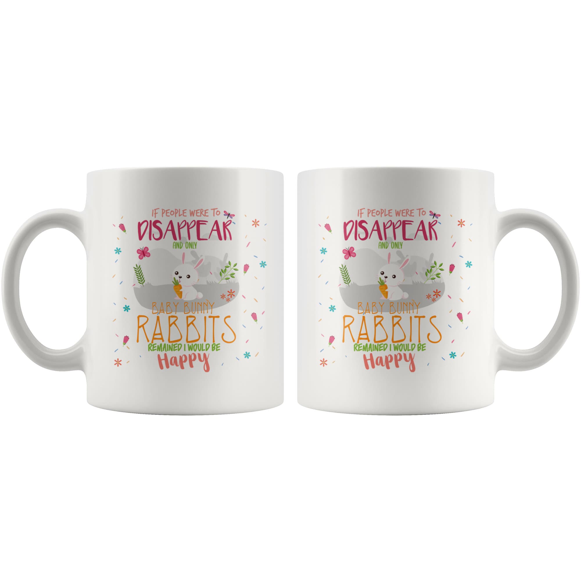 Baby Bunny Rabbits Lover Coffee Mug, Rabbit Dad, Rabbit Mom, Funny ...
