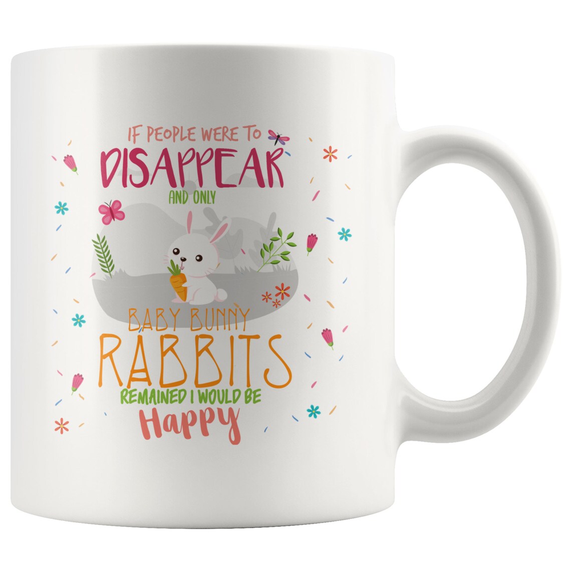 Baby Bunny Rabbits Lover Coffee Mug, Rabbit Dad, Rabbit Mom, Funny ...