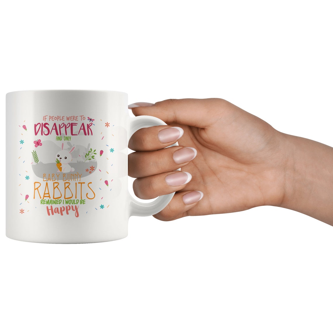 Baby Bunny Rabbits Lover Coffee Mug, Rabbit Dad, Rabbit Mom, Funny ...