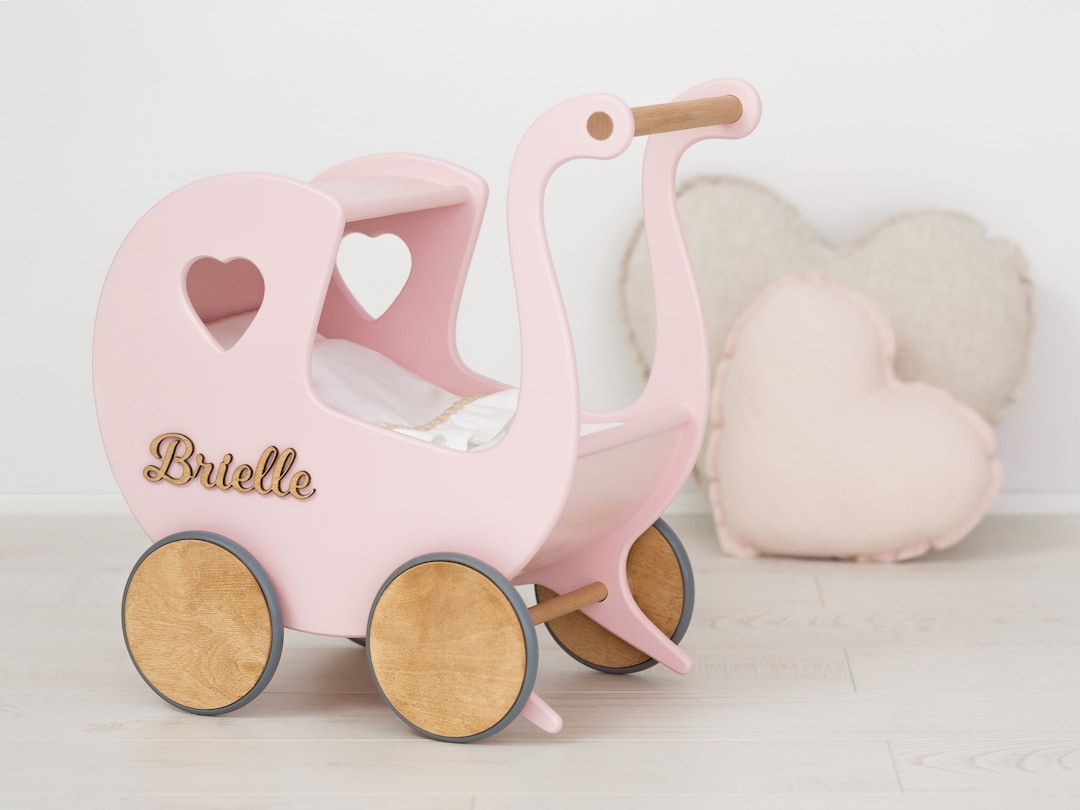 Personalized Wooden Doll Pram, Baby Walker, Montessori Toy - Etsy