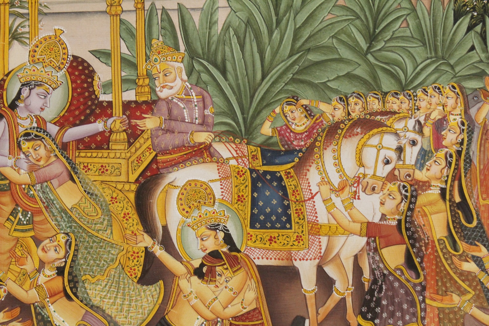 Radha Krishna Painting of Krishna Left Vrindavan Scene Art on - Etsy ...