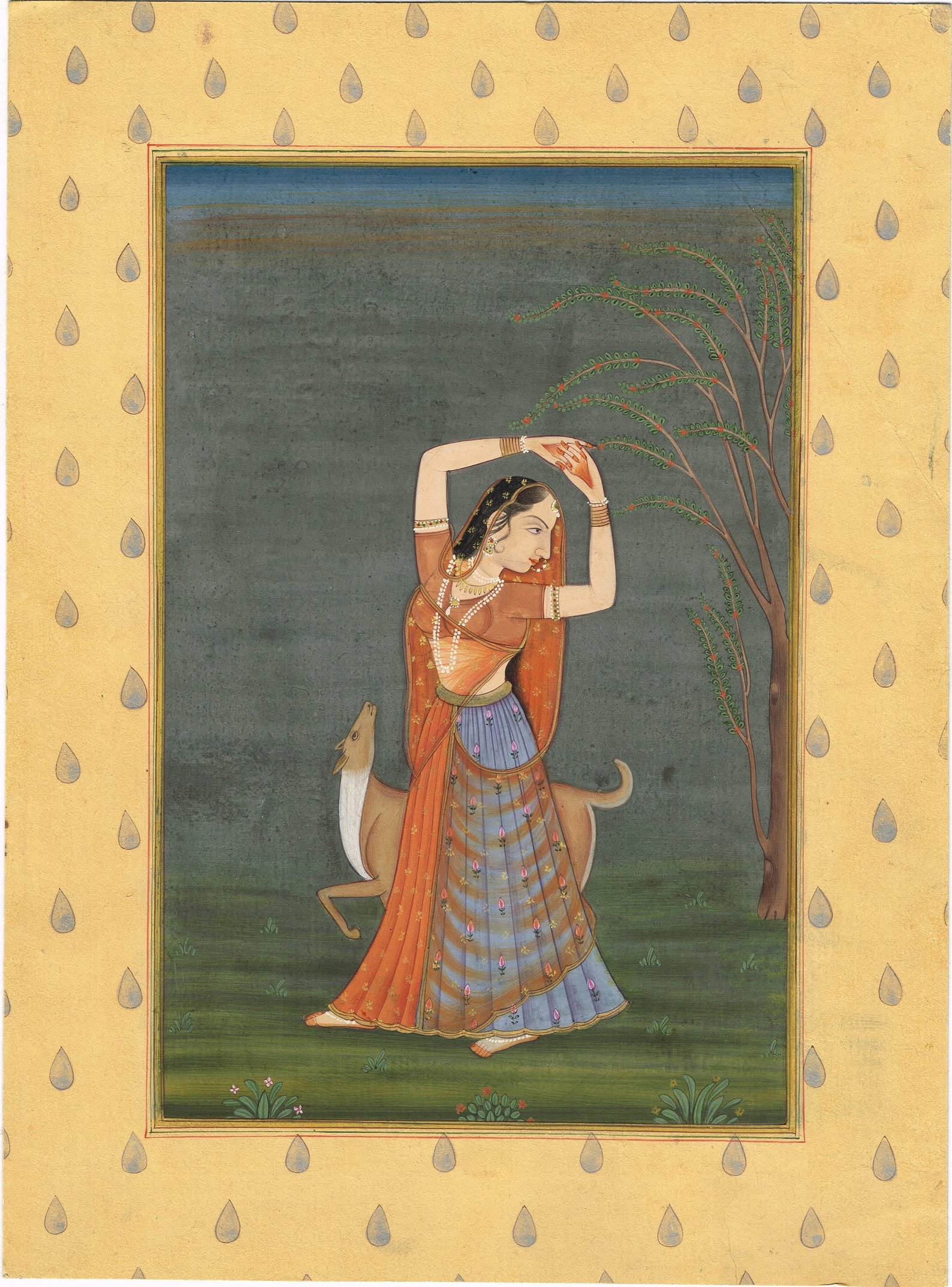 Rajput Queen Miniature Painting – Indian Empress Art on Paper - Etsy