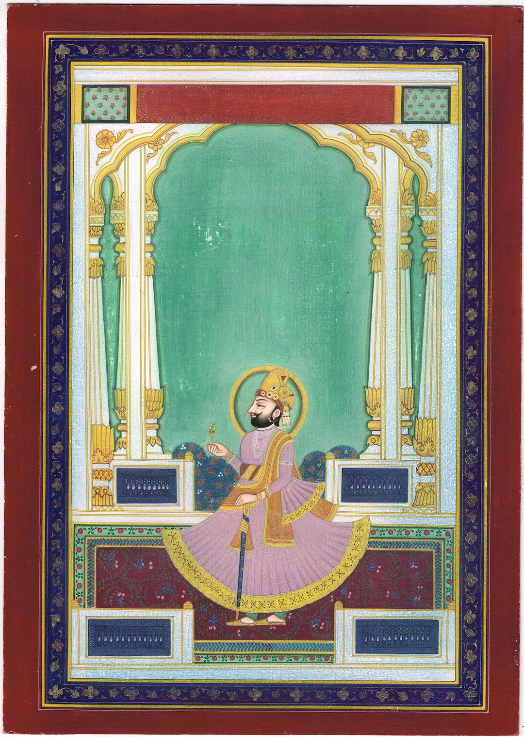 Miniature Portrait of Maharaja Man Singh of Jodhpur (marwar) Painting ...