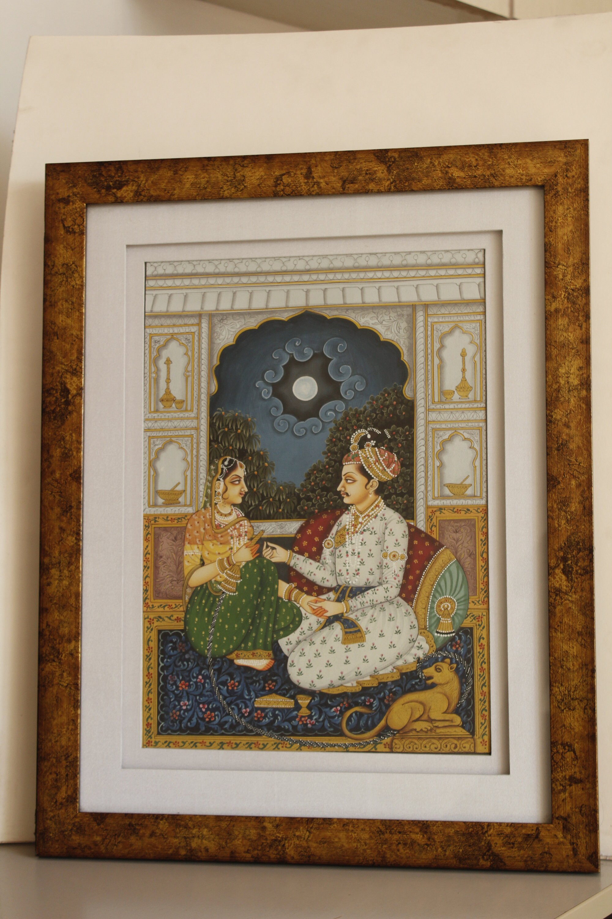 Mughal Miniature Painting of Mughal Emperor Akbar and Empress - Etsy