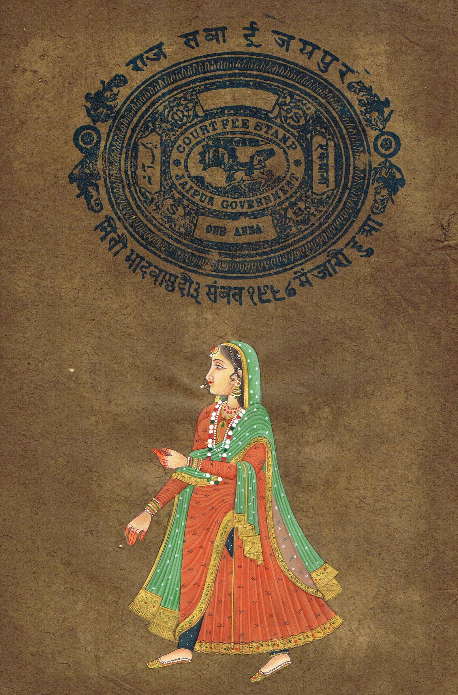 Indian Miniature Painting of Rajput Queen of Jaipur Fine Art - Etsy