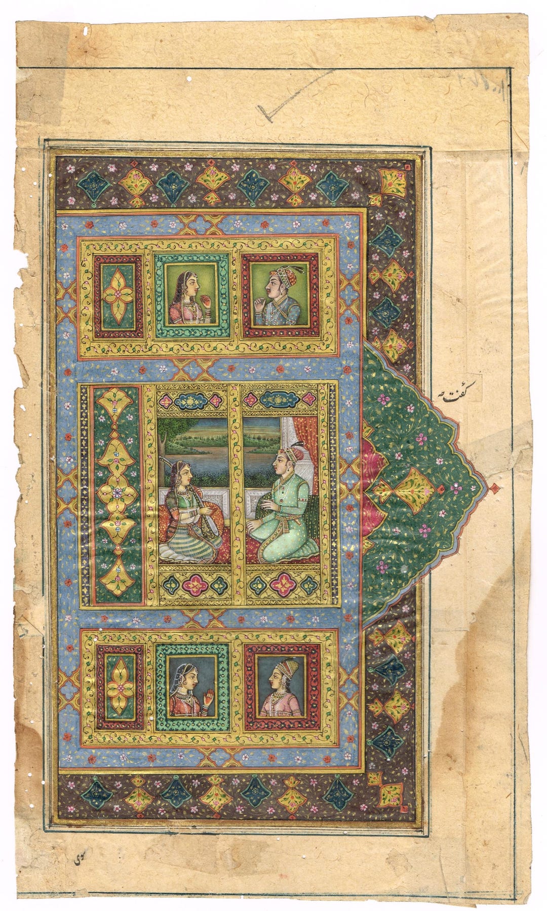 Miniature Portrait Painting of Mughal Emperor and Empress on Paper 6x10 ...