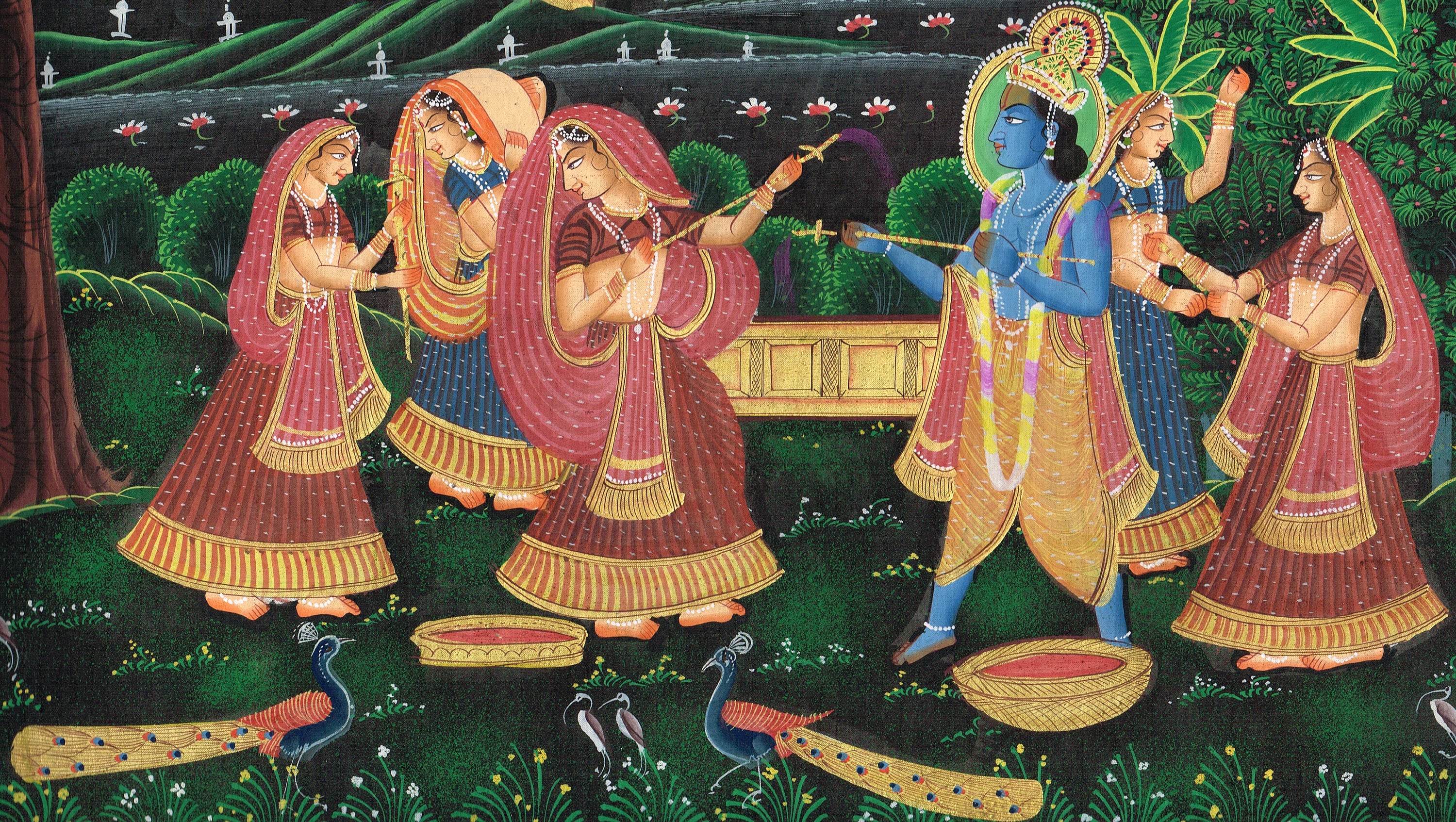 Radha Krishna Playing Holi