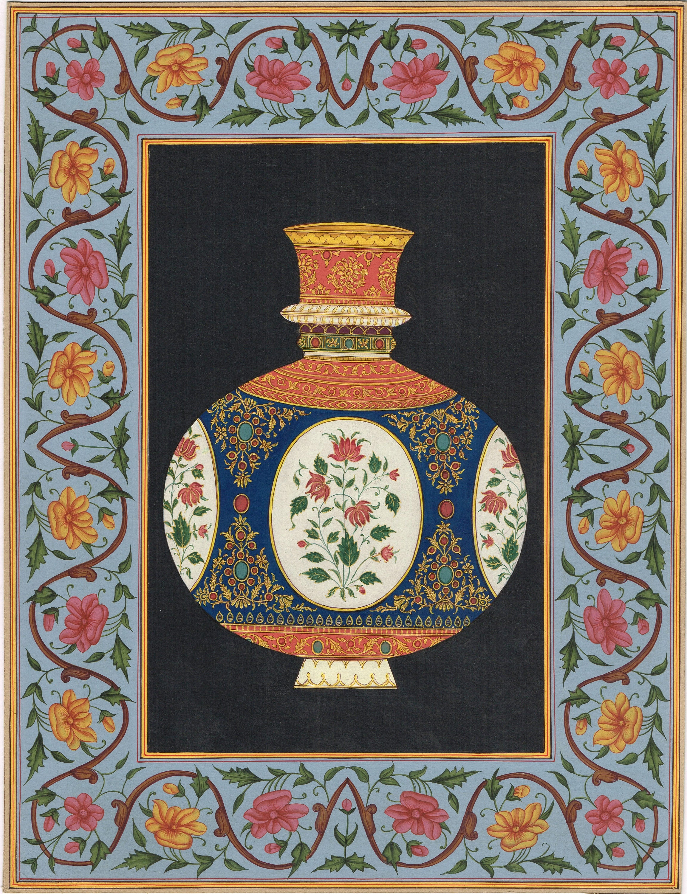 Indian Miniature Painting of Surahi Water Pot Handmade Gouache - Etsy