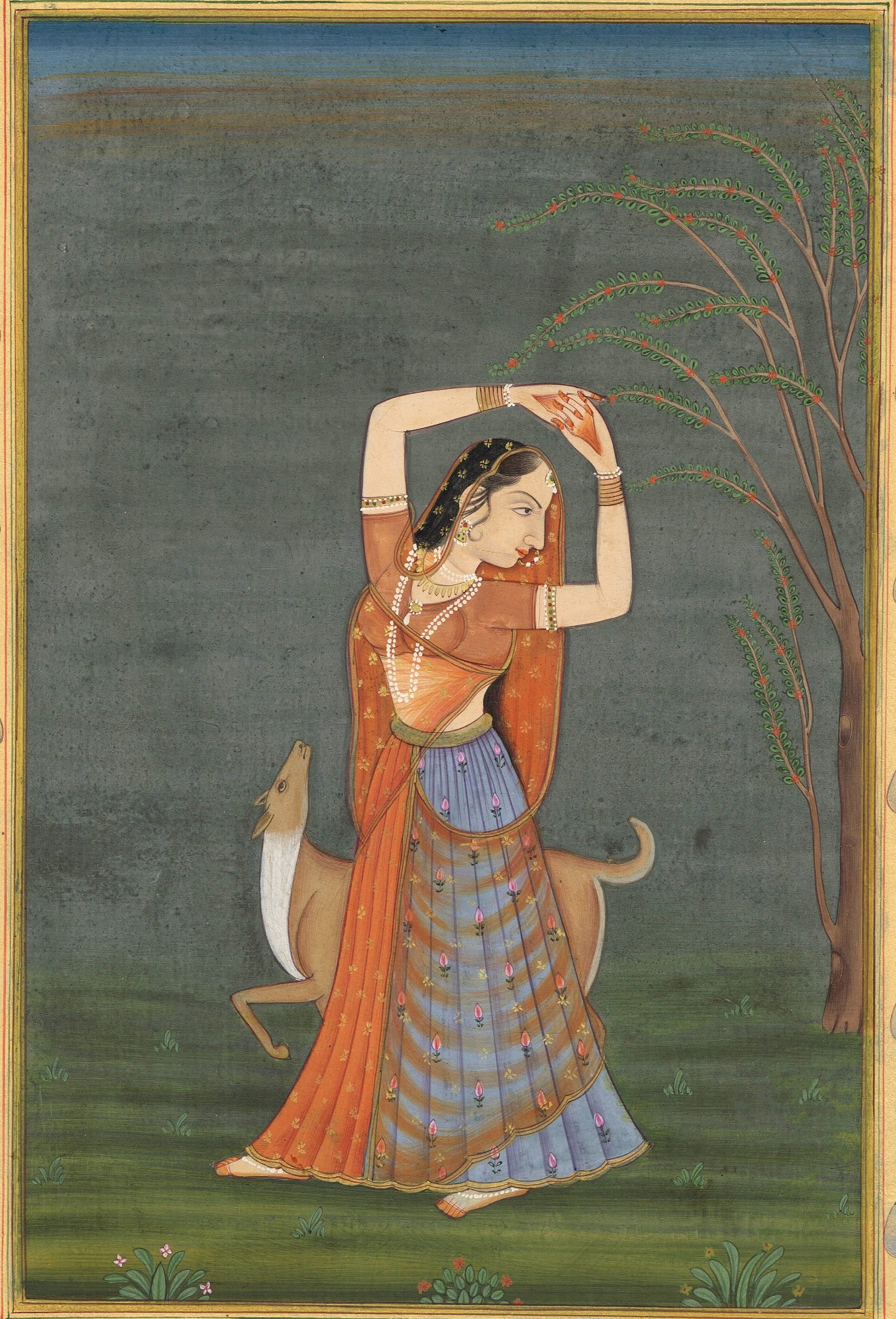 Rajput Queen Miniature Painting – Indian Empress Art on Paper - Etsy