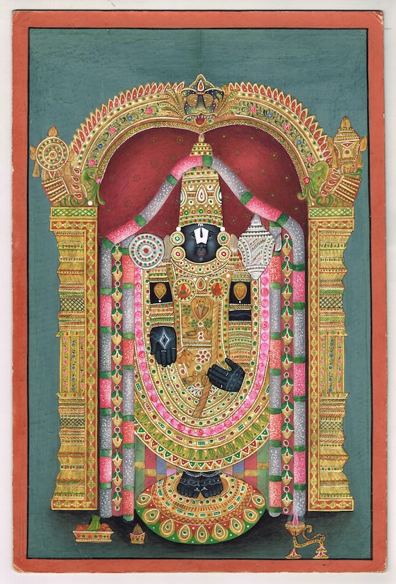 Sri Venkateswara Swamy Painting Hindu Religious Art Painting - Etsy