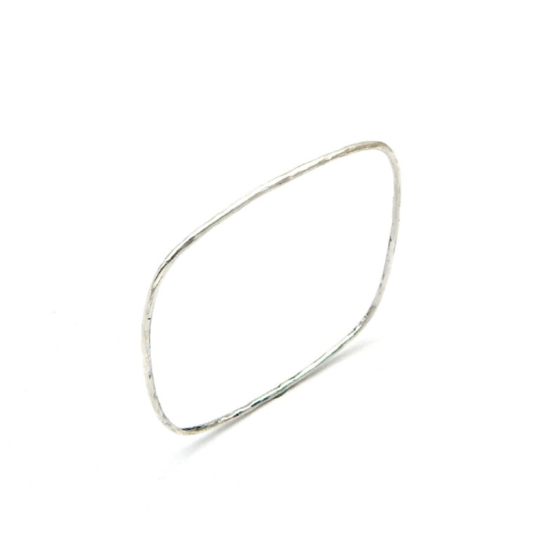 Handmade Square-shaped Brass Bracelets, Hammered Gold or Silver Plated ...