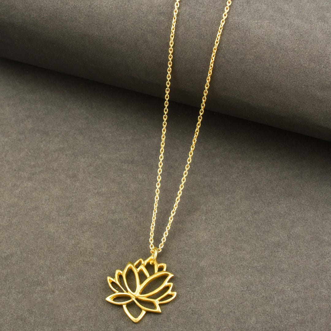 Lotus Flower Pendant Necklaces, 925 Sterling Silver Lotus Necklaces ...