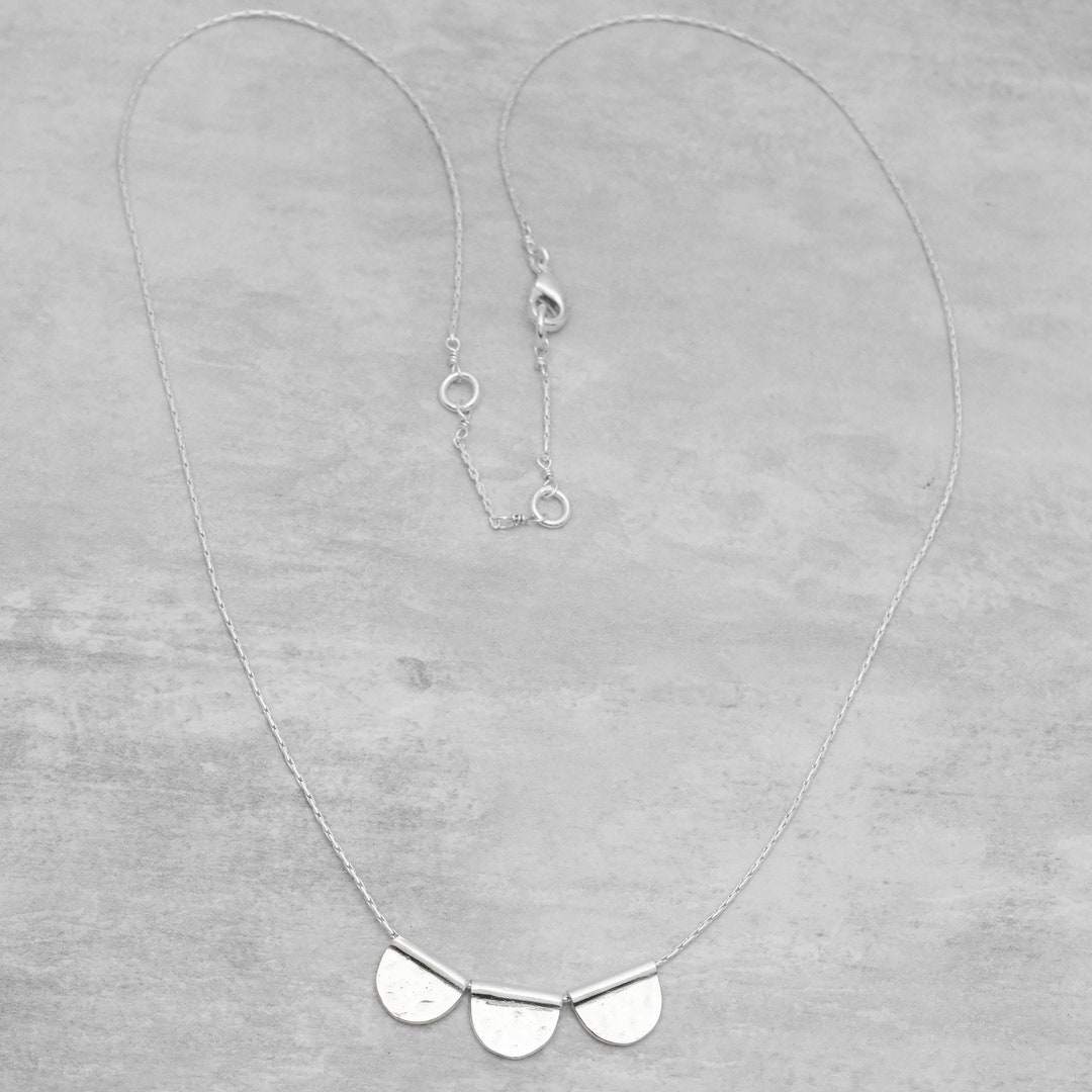 Best Gifts Pure 925 Silver Half Moon-half Circle Necklaces - Etsy