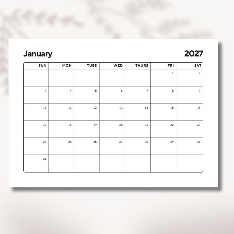 Custom Desk Calendar 2027 - Etsy