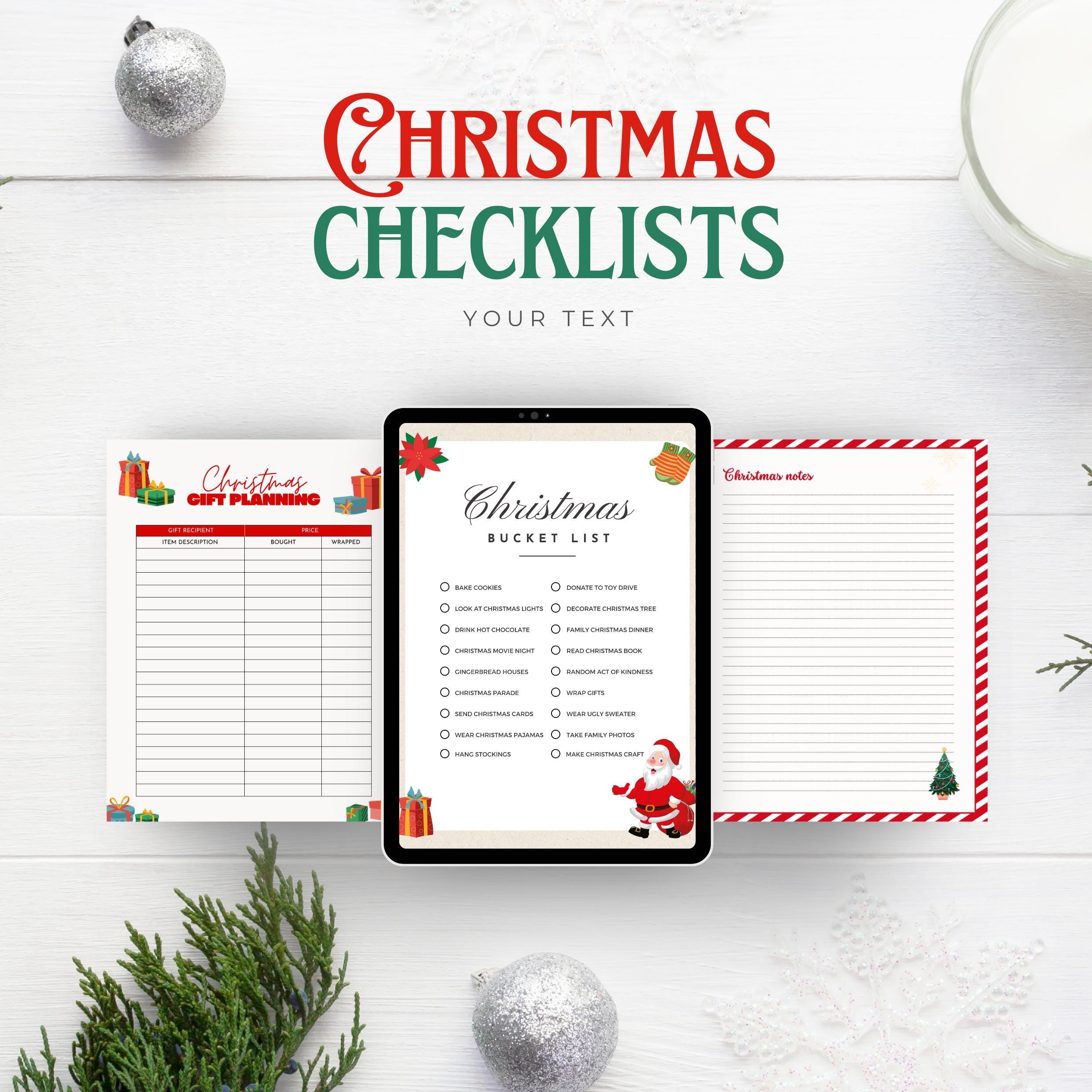 Ultimate Christmas Checklist Printable – Holiday Planning Made Easy - Etsy