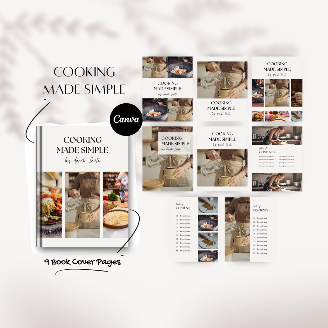 Editable Recipe Book Template: Printable Cookbook (canva Templates) - Etsy