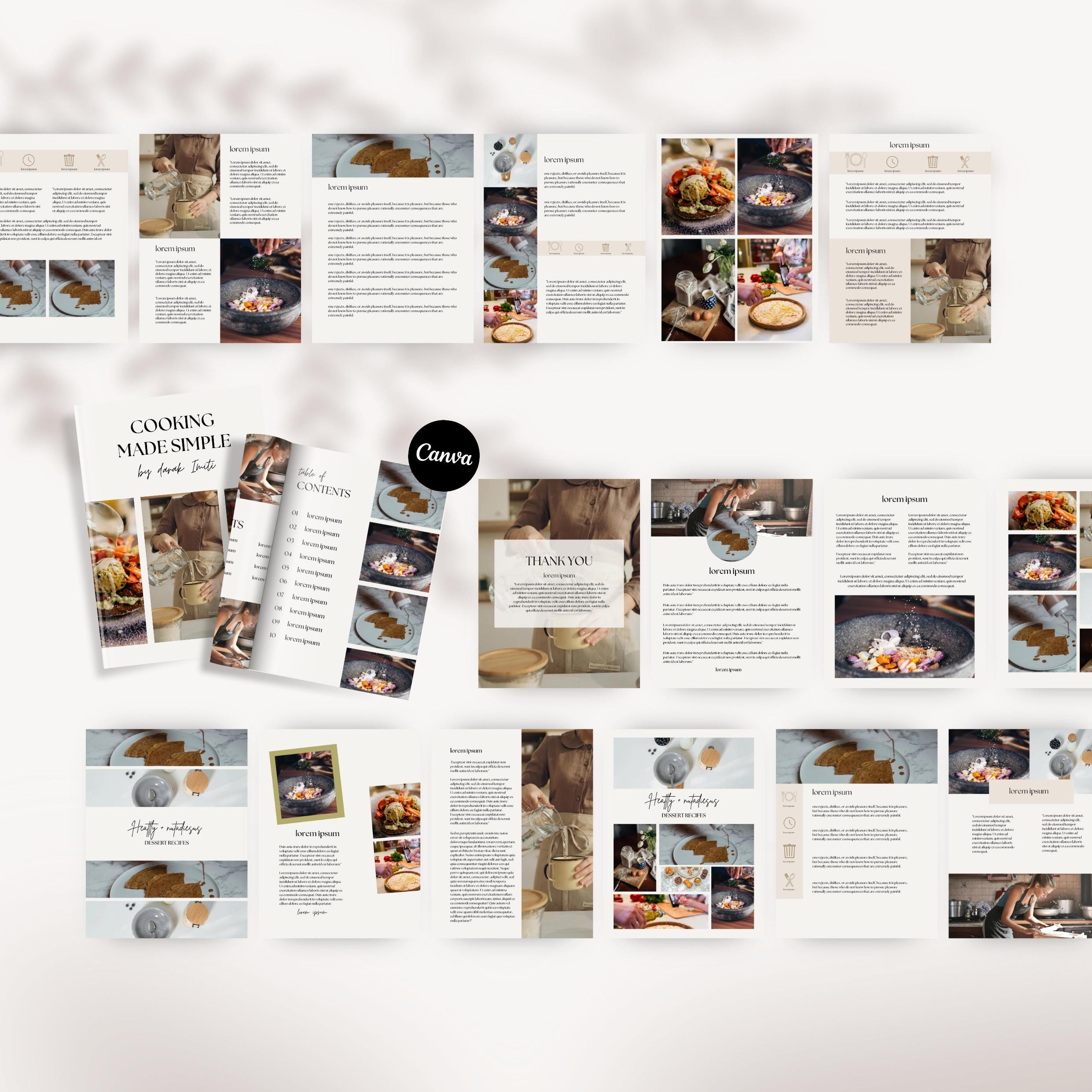 Editable Recipe Book Template: Printable Cookbook (canva Templates) - Etsy