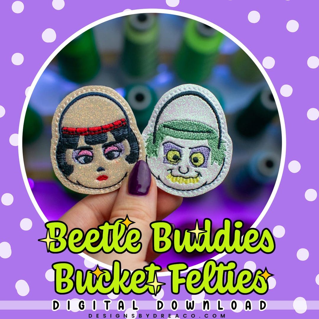 Beetle Bucket Embroidery Design Set - Etsy