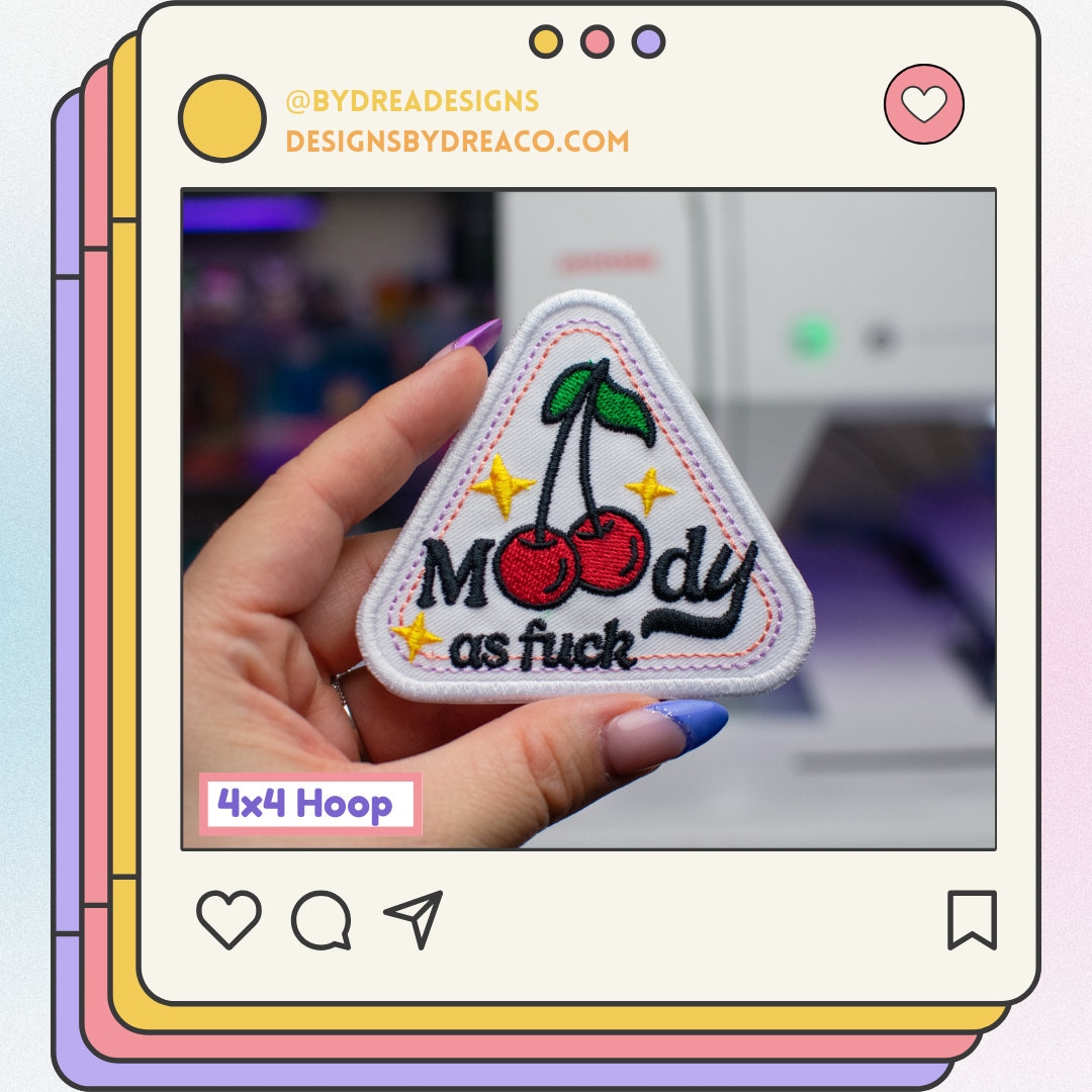 Moody Patch Embroidery Design - Digital Download - Etsy UK